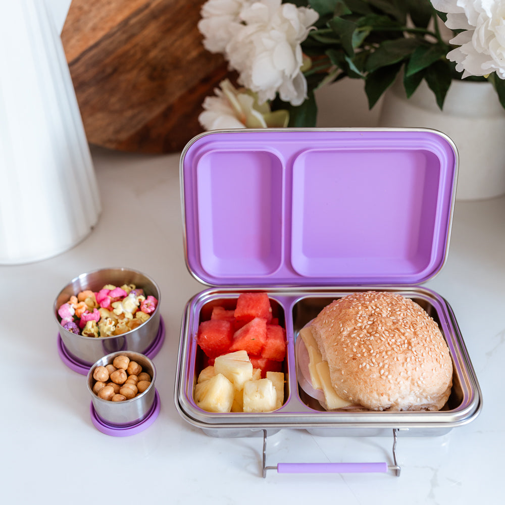 Adventure Snacks Stainless Steel Lunch Box - 2 Compartment