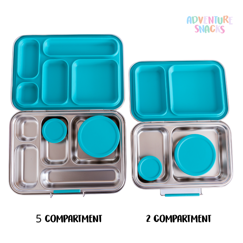 Adventure Snacks Stainless Steel Lunch Box - 2 Compartment