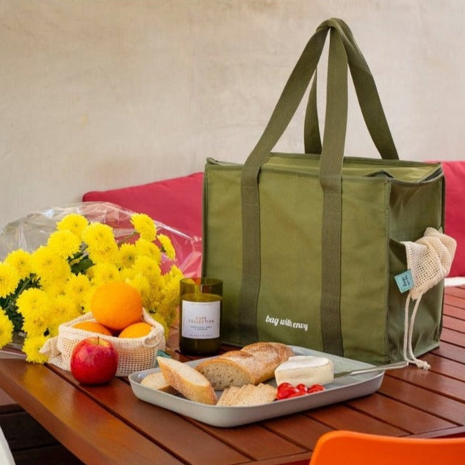 Bag With Envy Cotton Chill Cooler - Khaki – Adventure Snacks