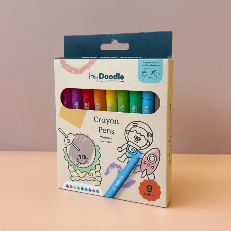 HeyDoodle Washable Crayon Pens – Adventure Snacks